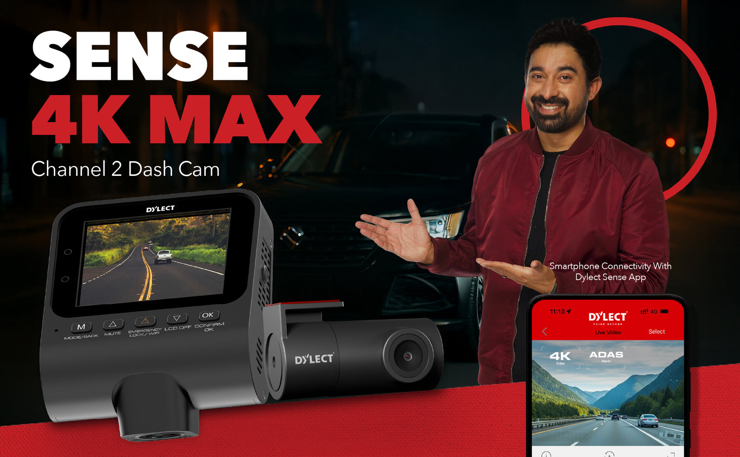 Sense 4K Max Two Channel Dash Cam – Dylect
